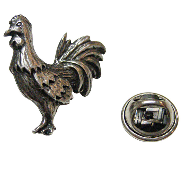 Kiola Designs | Accessories | Textured Rooster Chicken Bird Lapel Pin ...